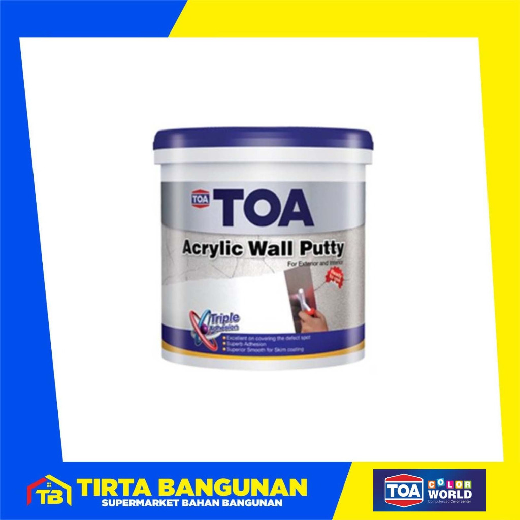 Jual TOA ACRYLIC WALL PUTTY 4 KG PLAMUR TEMBOK DEMPUL TEMBOK PLAMIR ...