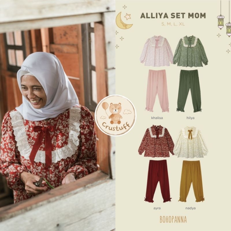 Jual Alliya Set Mom Adult Bohopanna ( TIDAK TERMASUK JILBAB) /SetelanRaya Perempuan Dewasa ...