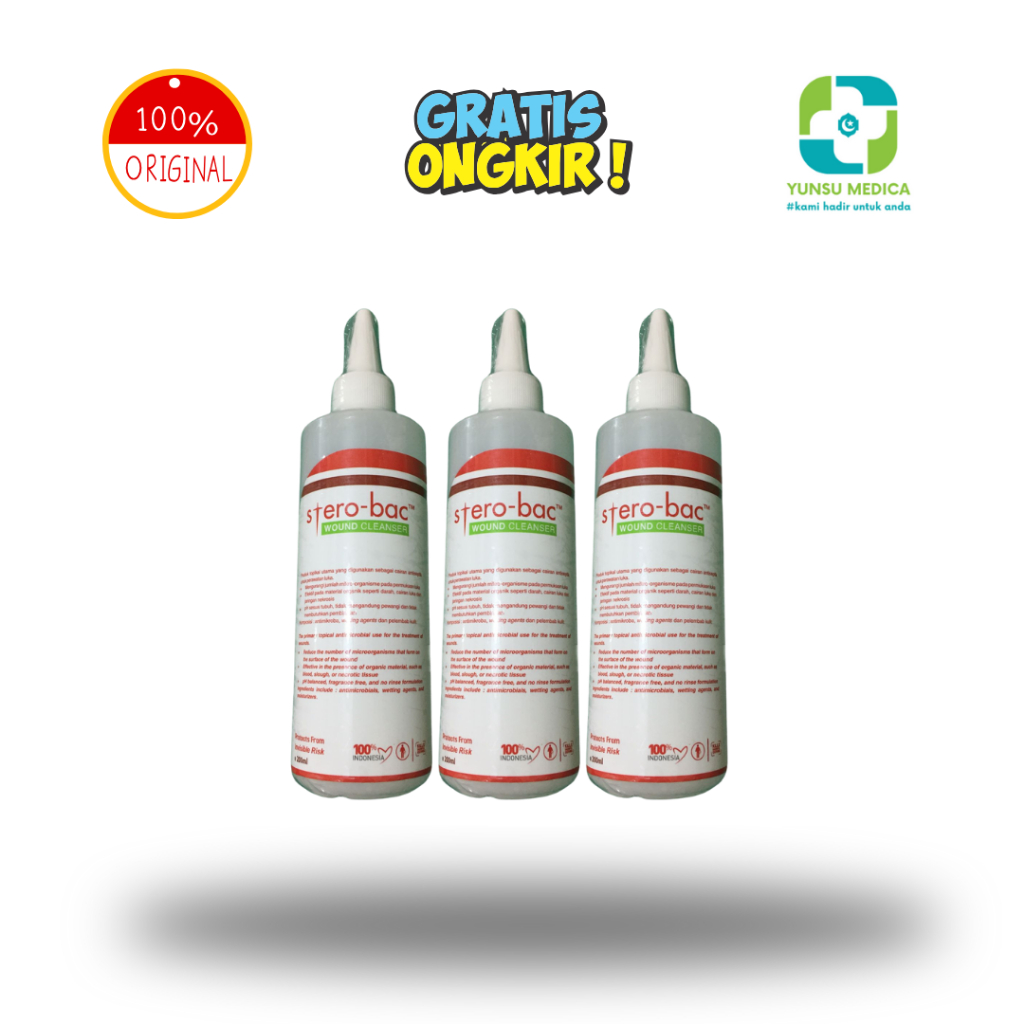Jual Sterobac 200 ML / WOUND CLEANSER STEROBAC / Pencuci luka | Shopee ...