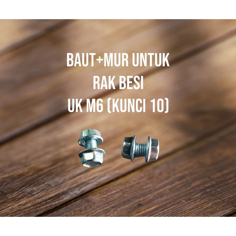 Jual baut + mur khusus rak besi siku berlubang | Shopee Indonesia