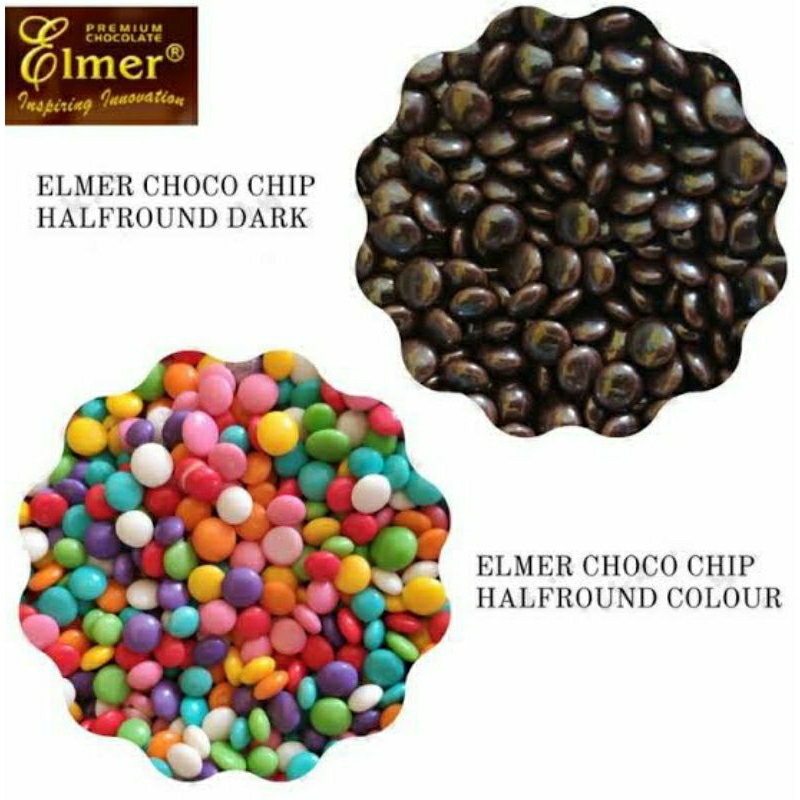Jual Elmer Choco Chip Dark Hr/Colored Hr 3kg/Choco Chip Coklat/Warna ...