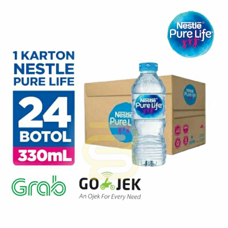 Jual Nestle Pure Life 330 ml 1 dus isi 24 Botol Kecil Air Mineral GSV | Shopee Indonesia