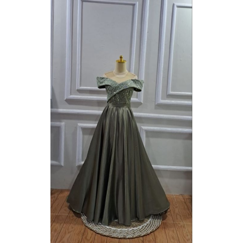 Jual Dress pesta sabrina / gaun wedding pengantin / baju bridesmaids ...