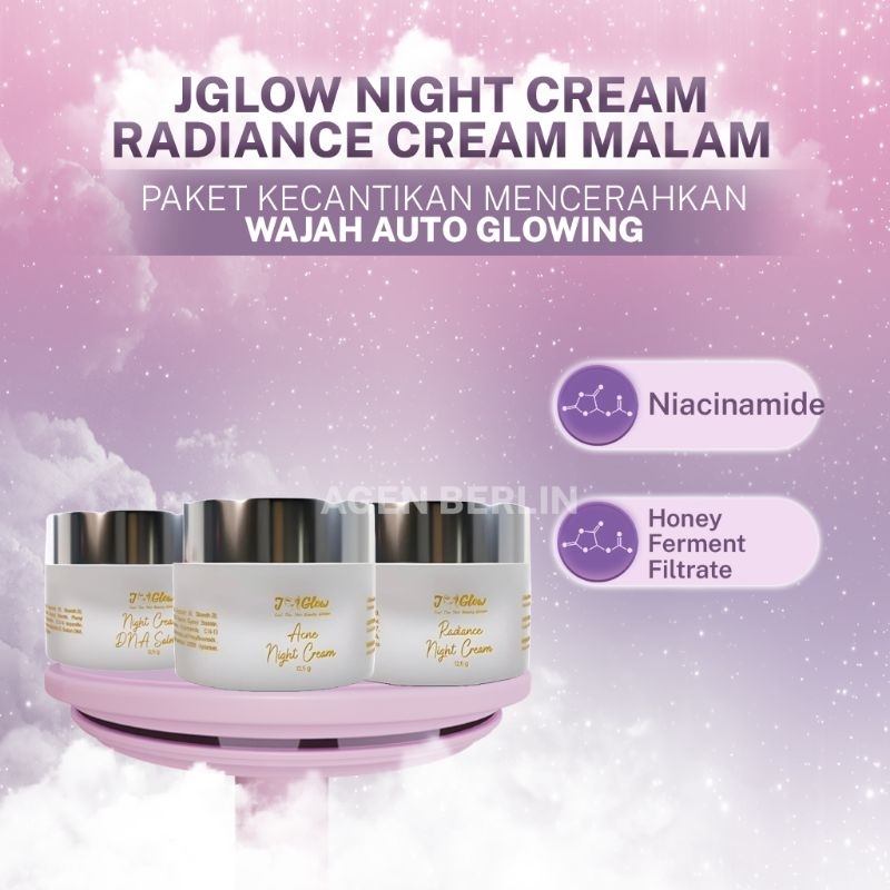 Jual Jglow Night Cream Basic JNC Krim Malam Eceran Mencerahkan Glowing Lembut Putih | Shopee ...