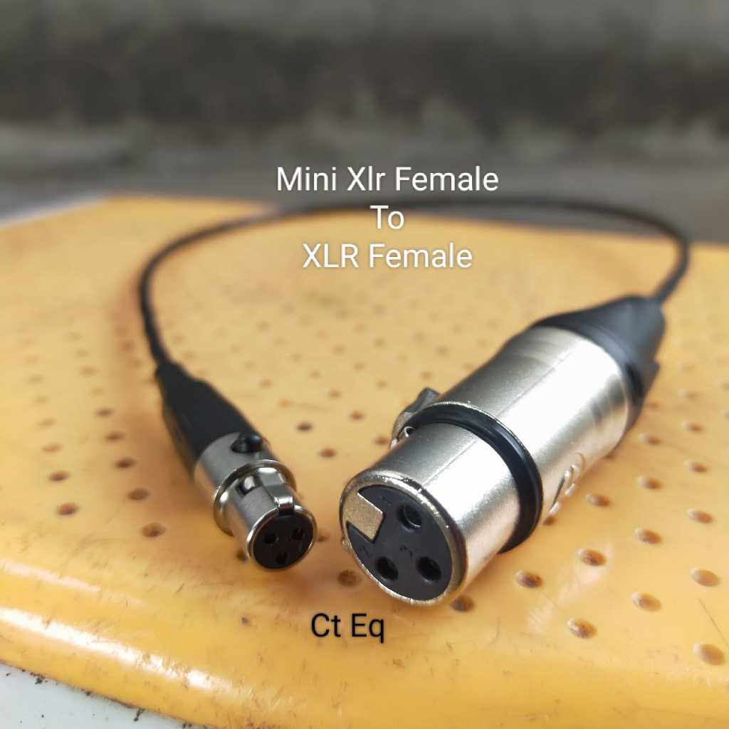 Jual Mini XLR Female to XLR Female Lidge TA3F to XLR female to female ...
