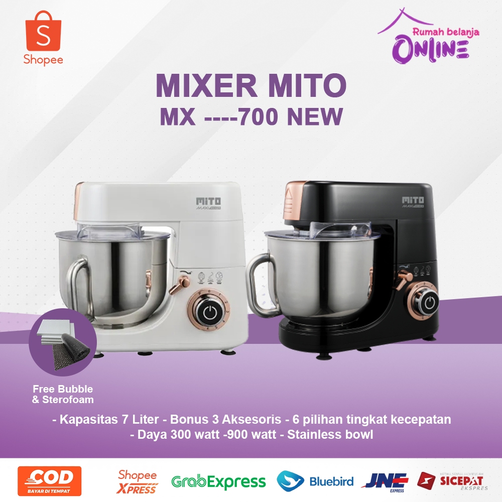 Jual MIXER MITO MX-700 MULTI FUNGSI STAND MIXER MITO MX 700 ORIGINAL ...