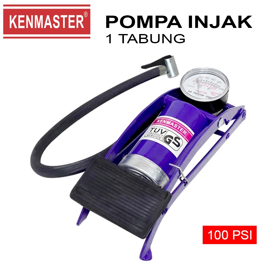 Jual Pompa Injak 1 Tabung / Kenmaster Pompa Sepeda/Motor/Mobil ...