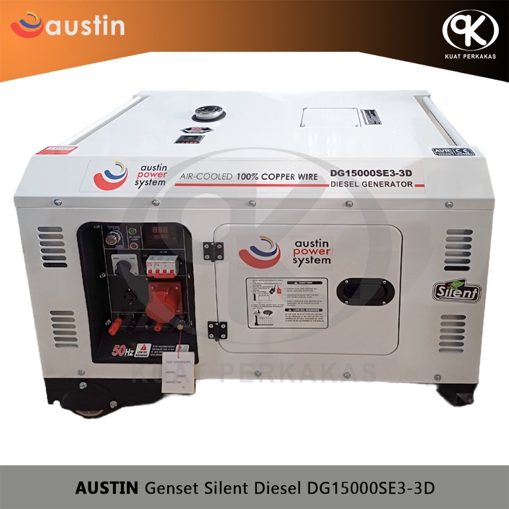 Jual Genset Diesel 10.000 VA AUSTIN Air-Cooled Generator DG15000SE3-3D ...