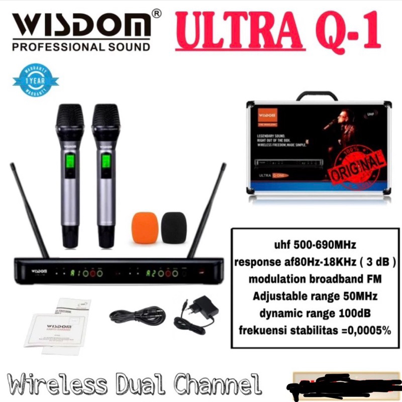 Jual Mic microphone wireless Wisdom Ultra Q1 HH | Shopee Indonesia
