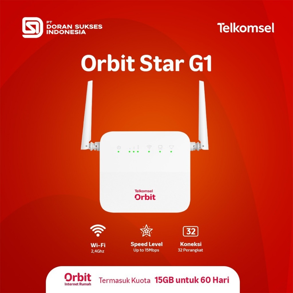Jual Telkomsel Orbit Star G1 Modem Wifi 4G High Speed Bonus Data ...