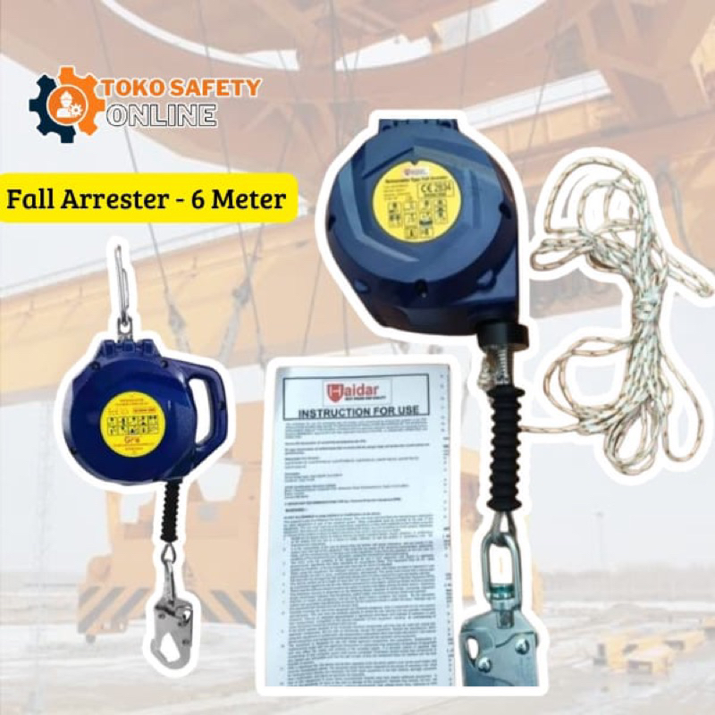 Jual Fall Arrester Lifeline 6 Meter - SRL 6 Meter - Safety Retractable ...