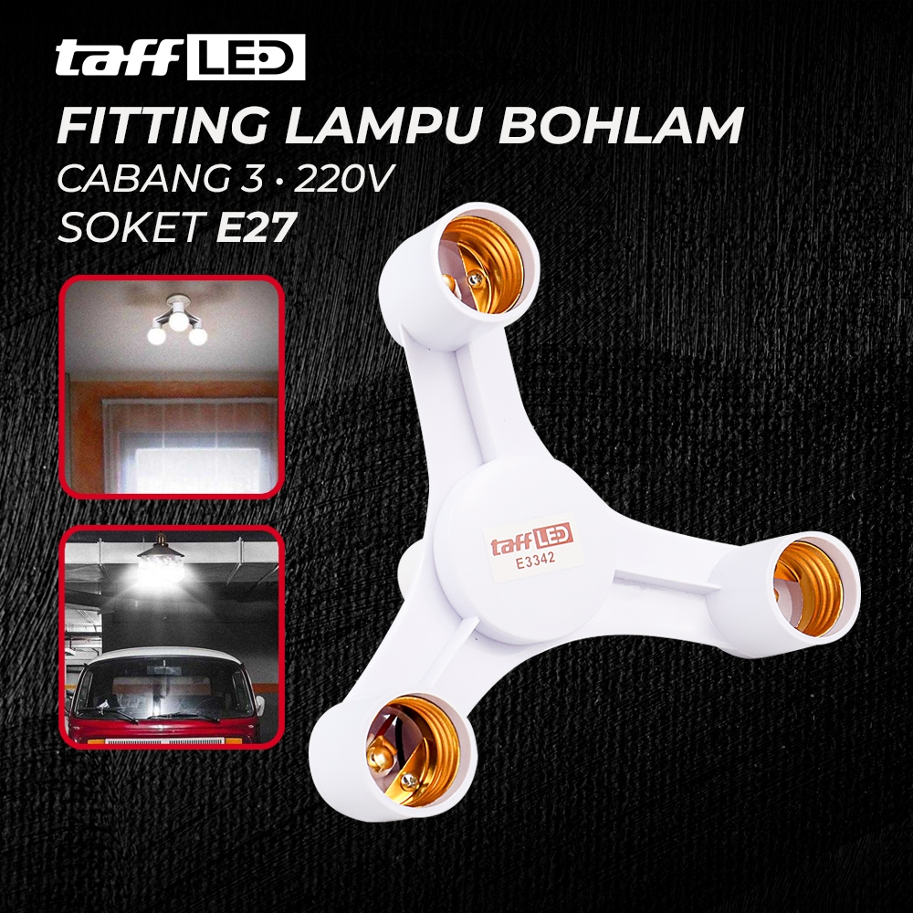 Jual Fitting Lampu Splitter / Socket Lampu Splitter Adaptor Fitting E27 ...