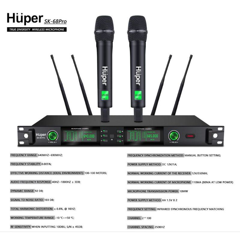 Jual mic wireless huper SK-68 PRO original huper | Shopee Indonesia