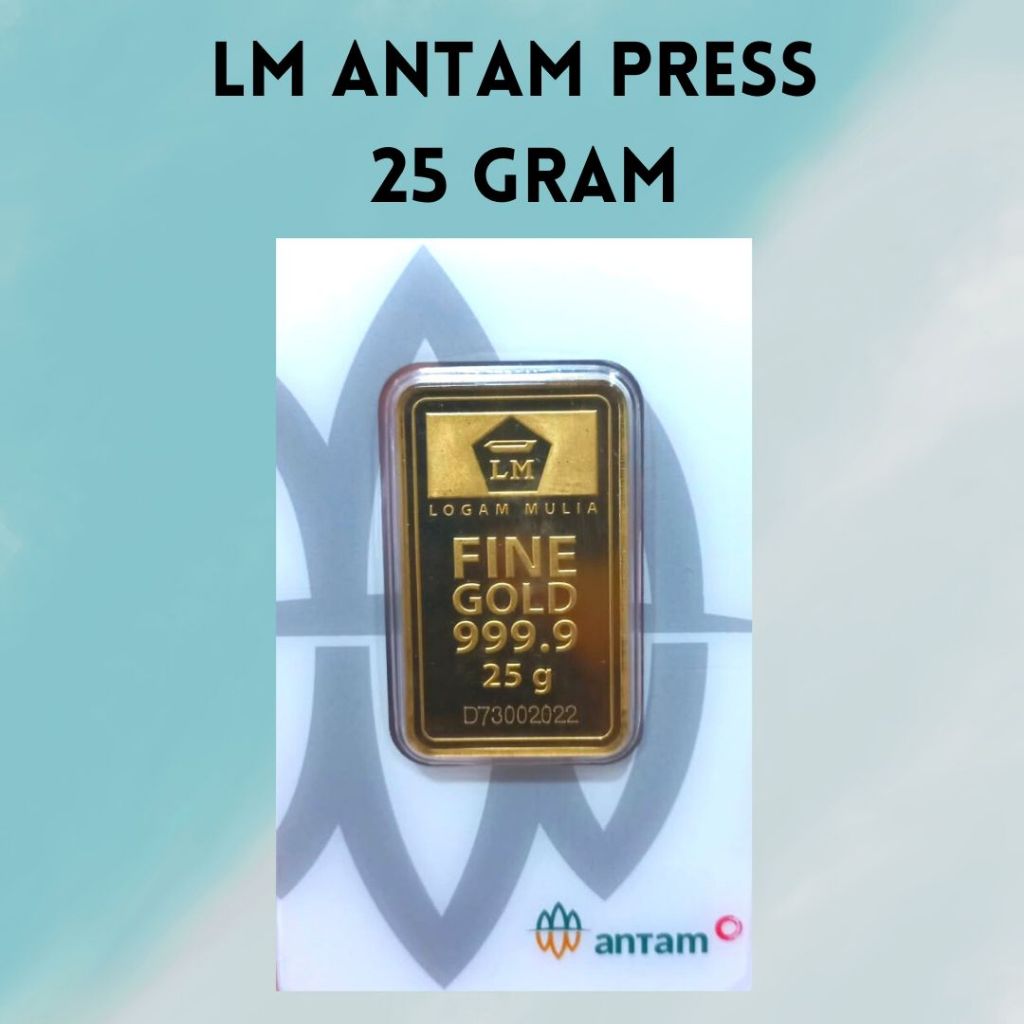 Jual Logam Mulia LM Press 25gr 25g 25 Gram Batangan Emas ANTAM ...