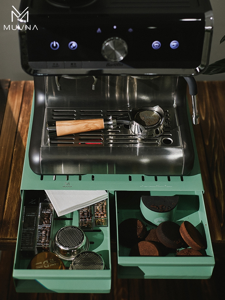 Jual MUVNA Double Storage Drawer Knock Box Knockbox Slag Bucket Coffee ...