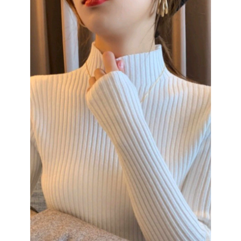 Jual SQ Inner Rajut Turtleneck Manset Dalaman Hijab Wanita | Shopee ...