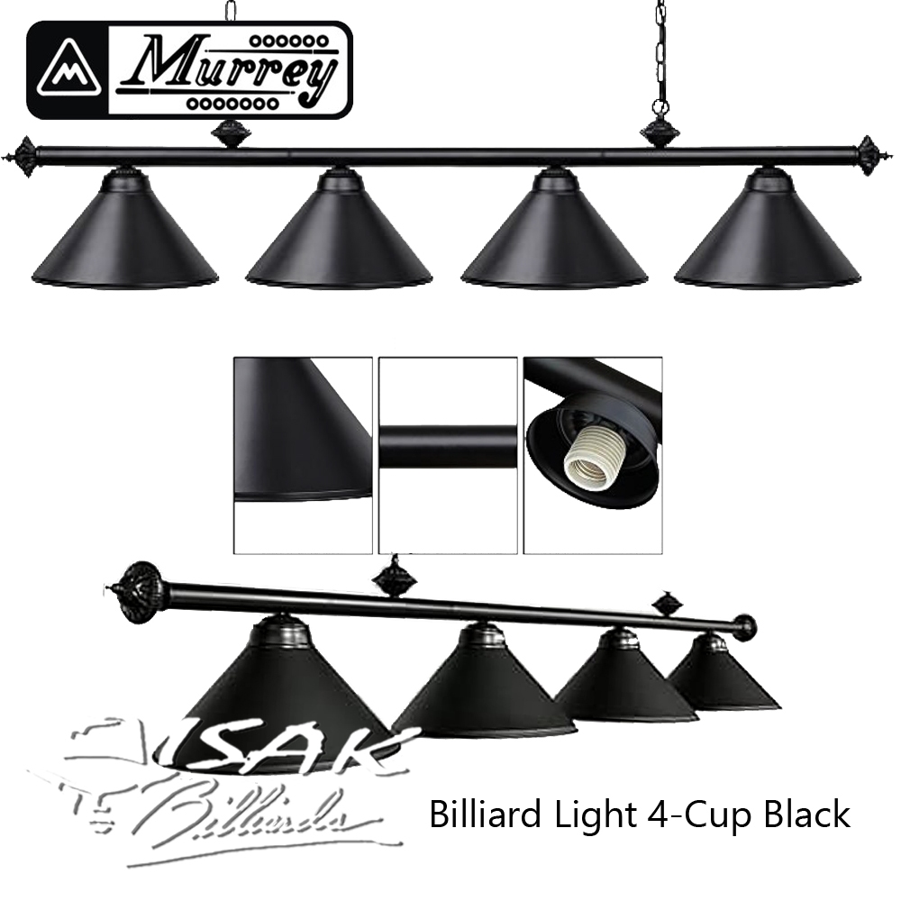 Jual Lampu Meja Billiard 4 Kap - Black - Pool Table Light 4 Cup Biliar ...
