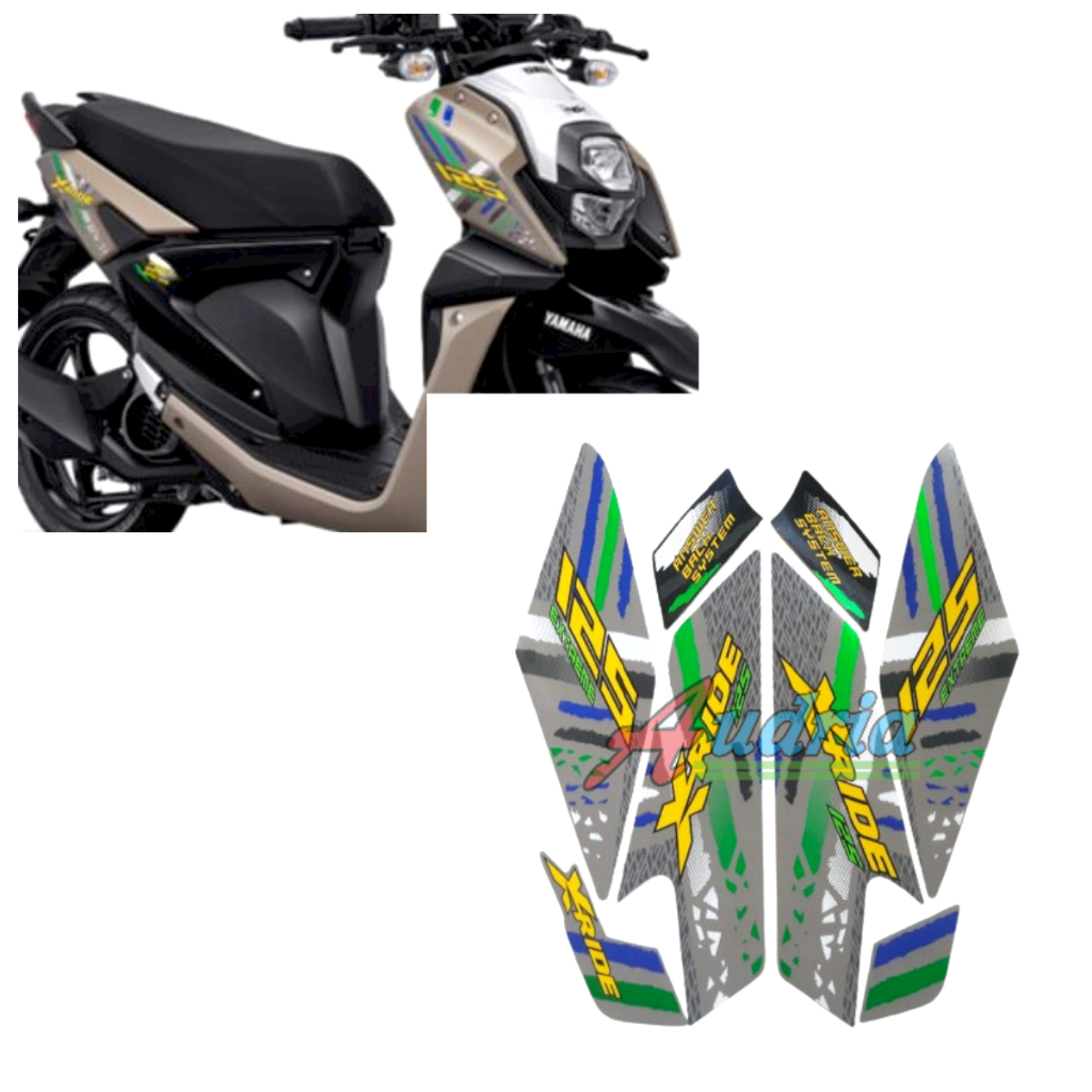 Jual Striping stiker lis bodi motor yamaha xride 2023 2024 gold standar ...