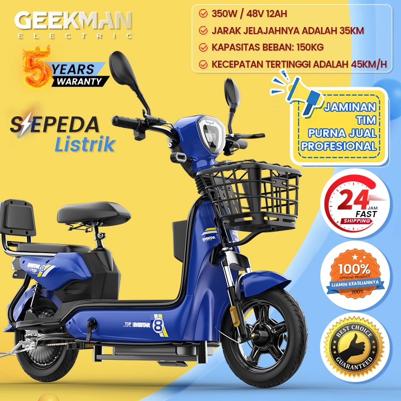 Jual Geekman Sepeda Listrik Dewasa Sepeda Listrik Murah 48v 12ah Sepeda ...