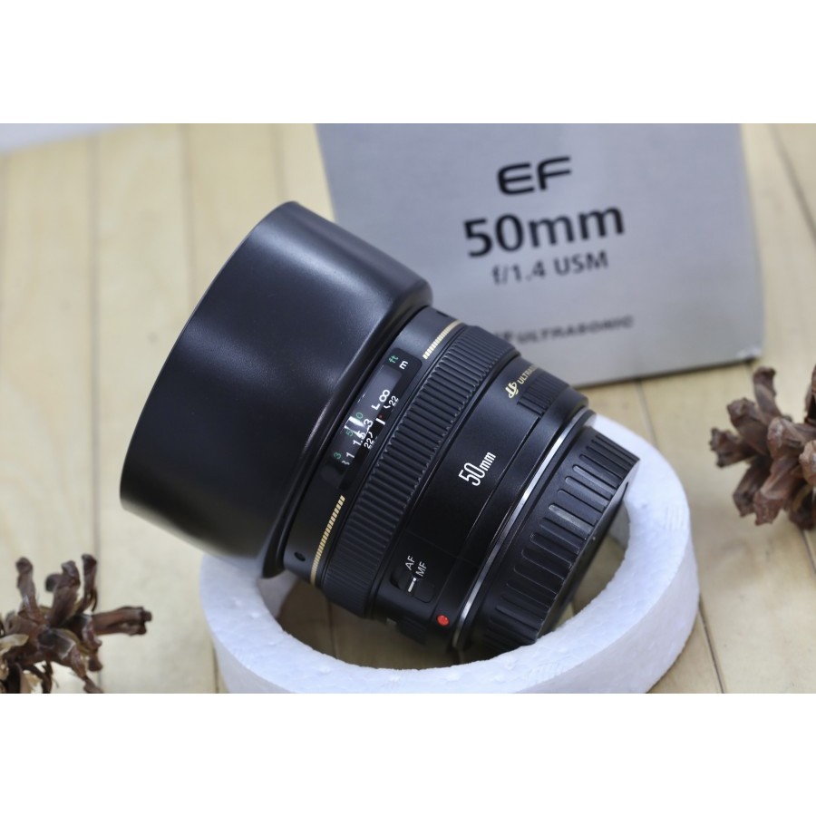 Jual Canon EF 50mm f1.4 USM Fullset Istimewa C80 | Shopee Indonesia