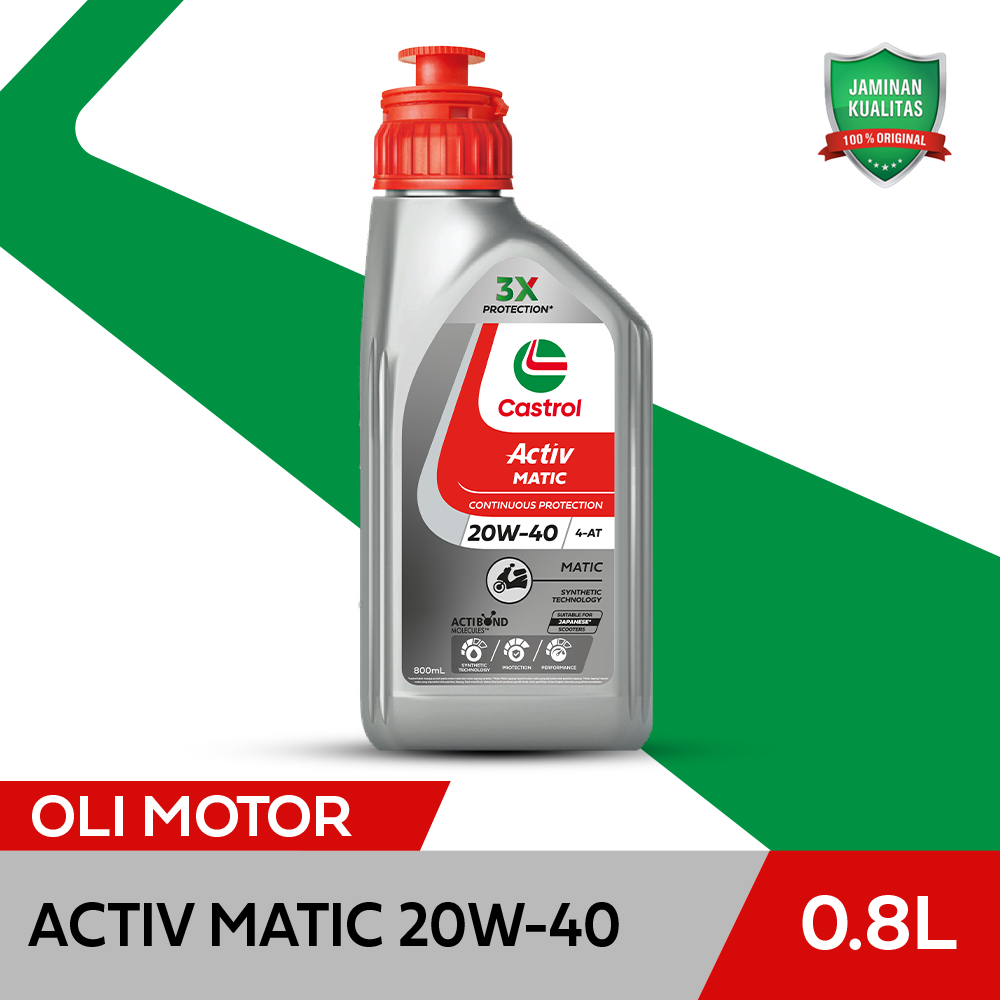 Jual Oli Mesin Motor Castrol ACTIV Matic 20W-40 (0.8L) | Shopee Indonesia