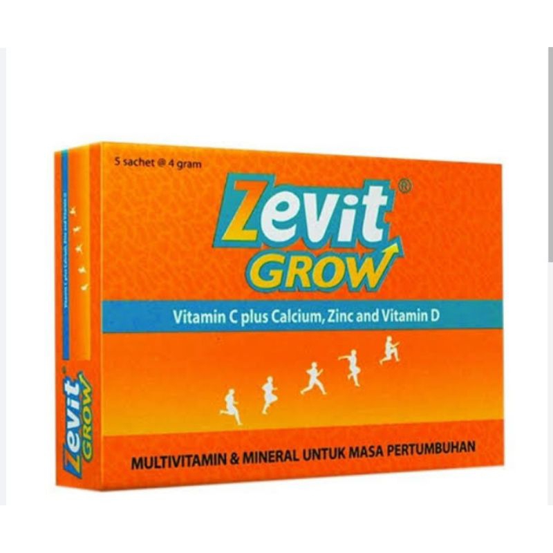 Jual zevit grow kesegaran tubuh per strip | Shopee Indonesia