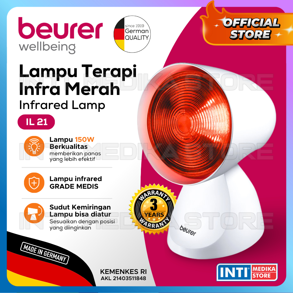 Jual BEURER - Infrared Lamp IL 21 | Lampu Alat Terapi Inframerah 150w ...