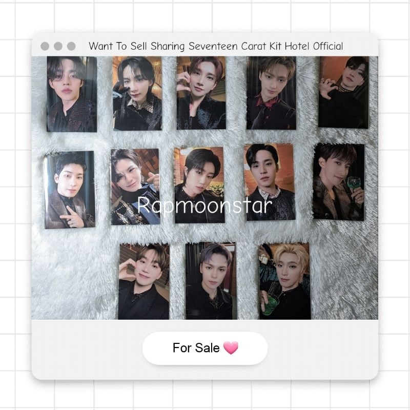 Jual [Baca Deskripsi] Sharing Photocard Seventeen Carat Kit Seventeen Hotel Seventeen Official ...