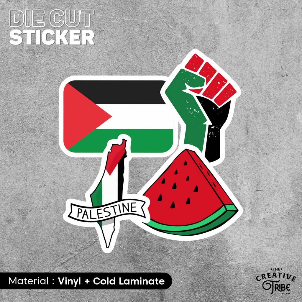 Jual Palestine - Sticker Vinyl Die Cut - Stiker Laptop Motor Mobil ...