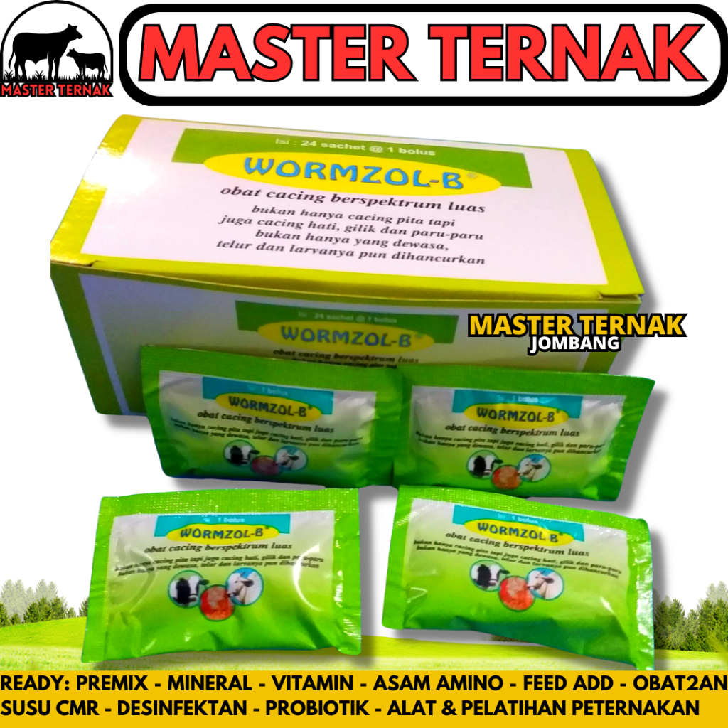 Jual WORMZOL B 24 BOLUS SACHET (1 BOX=24 BOLUS) - Obat Cacing Cacingan ...