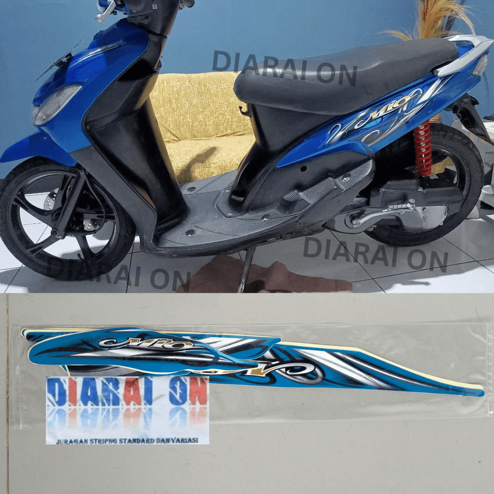 Jual Stiker Striping Yamaha Mio Sporty 2010 - Mio Smile 2010 2011 Biru ...