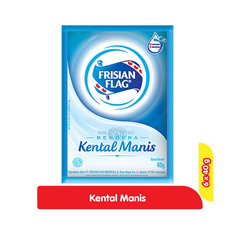 Jual FRISIAN FLAG Kental Manis Putih dan cokelat sachet kaleng 6 x 40 g ...