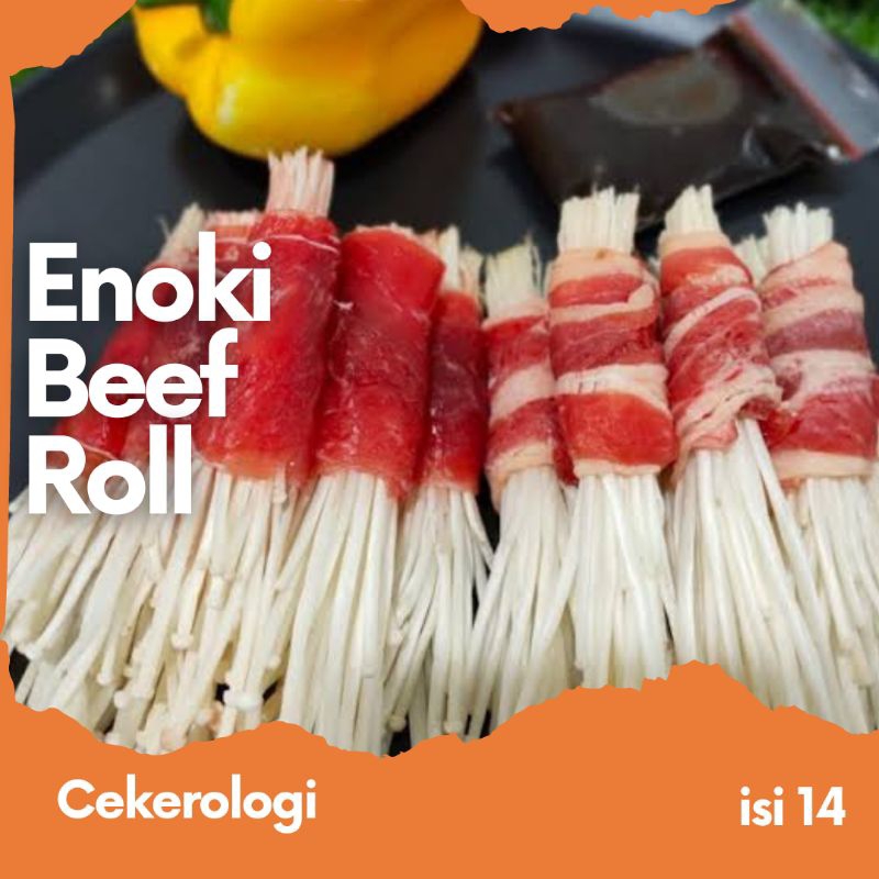 Jual Enoki Beef Roll isi 14 / Enoki Beef Roll / Jamur Enoki / Jamur ...