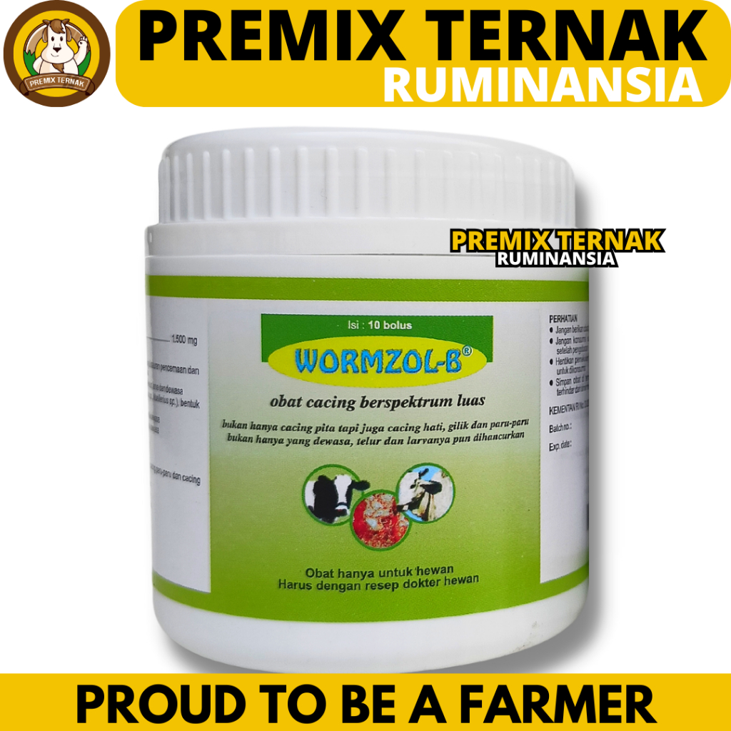 Jual WORMZOL B 10 BOLUS POT - Obat Cacing Cacingan Sapi Kerbau Kuda ...