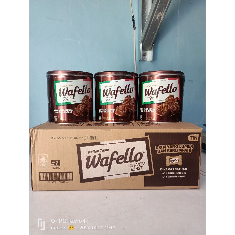 Jual wafello kaleng 1dus isi 6 | Shopee Indonesia
