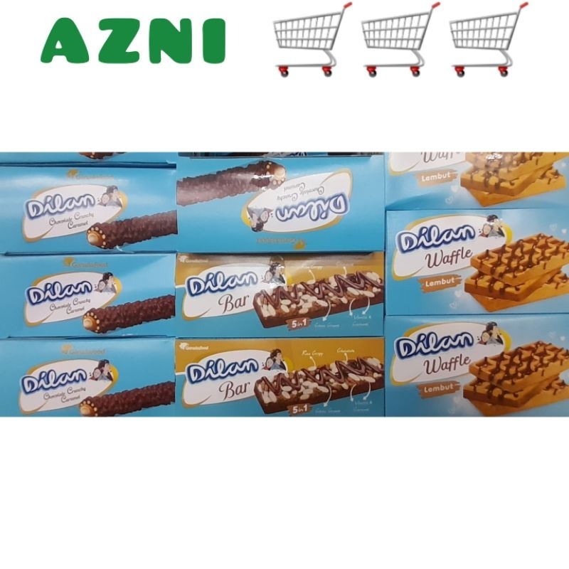 Jual Dilan Coklat Wafer Roll Crunchy Caramel / Bar/ Waffle 1 Box 12 Pcs ...