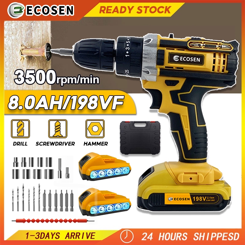 Jual ECOSEN Bor Baterai Bor Cas Bor Listrik Bor batre Besi Kayu ...