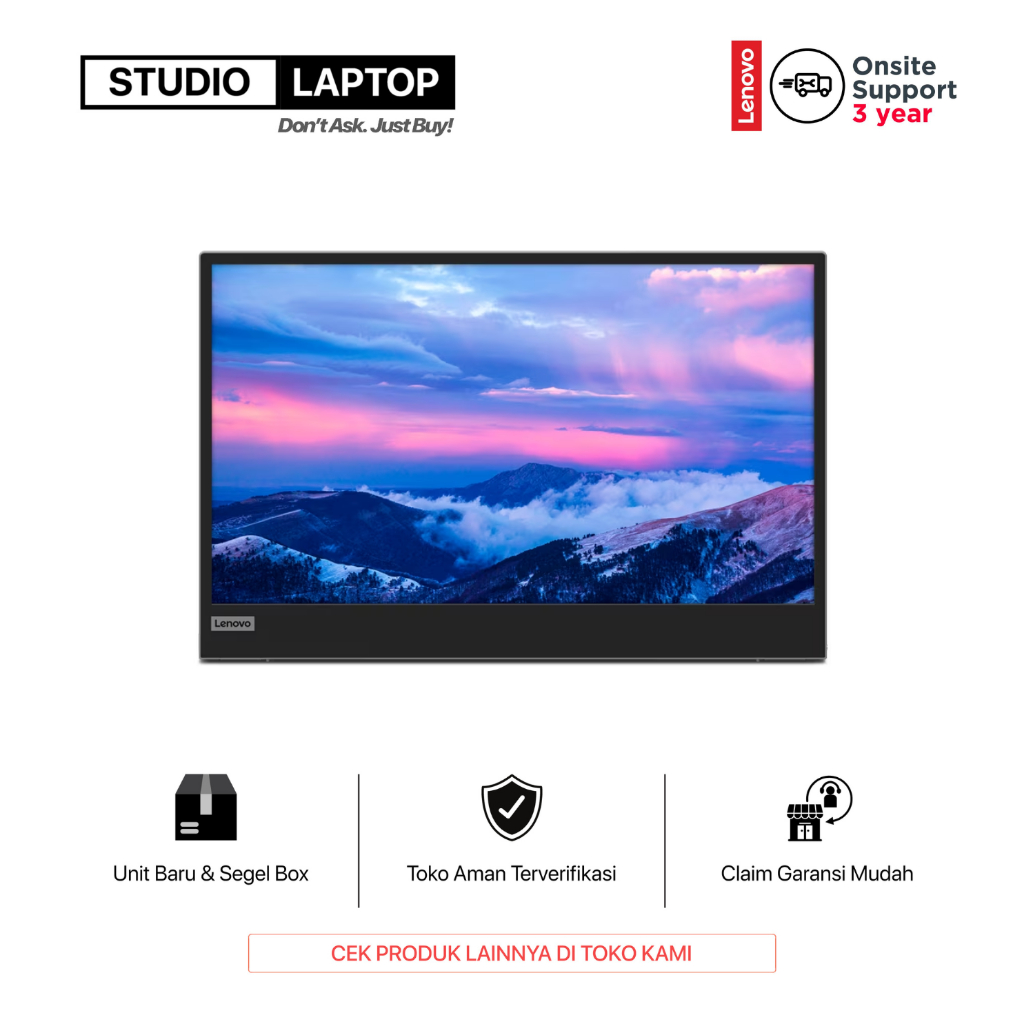 Jual Lenovo L15 Mobile Monitor Portable [ 15 Inch FHD IPS - 60Hz USB-C ...
