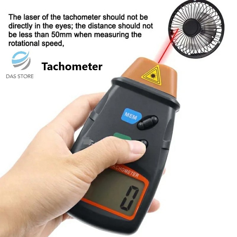 Jual LCD Digital Laser Photo Tachometer 2.5-100000 RPM Untuk Mengukur ...