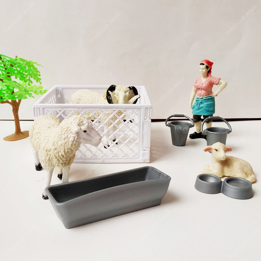 Jual Animals Farm Collection YH57 Mainan Hewan Ternak Kambing Domba ...