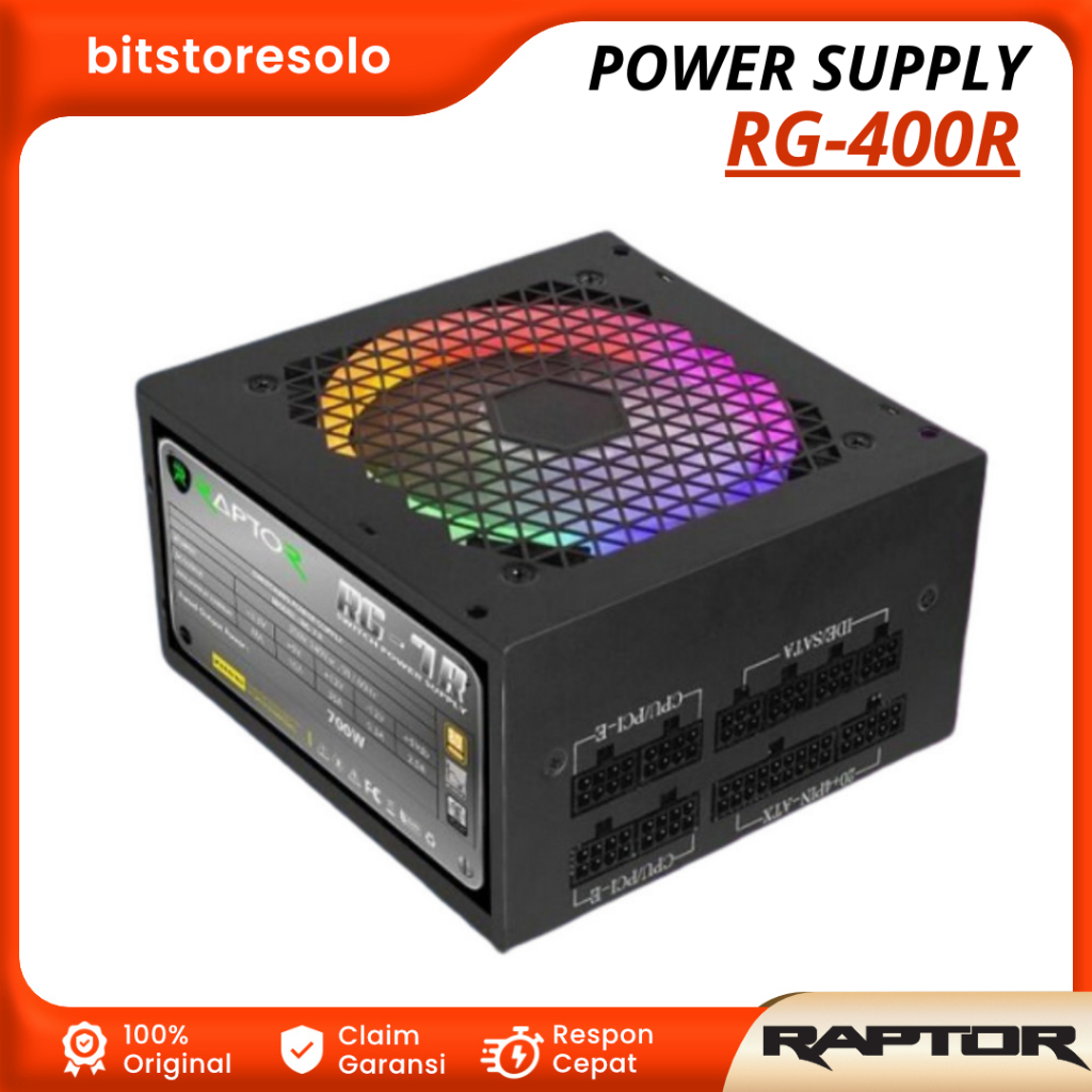 Jual Power Supply PSU RAPTOR RG-7R Gaming Power Supply Modular | Shopee ...