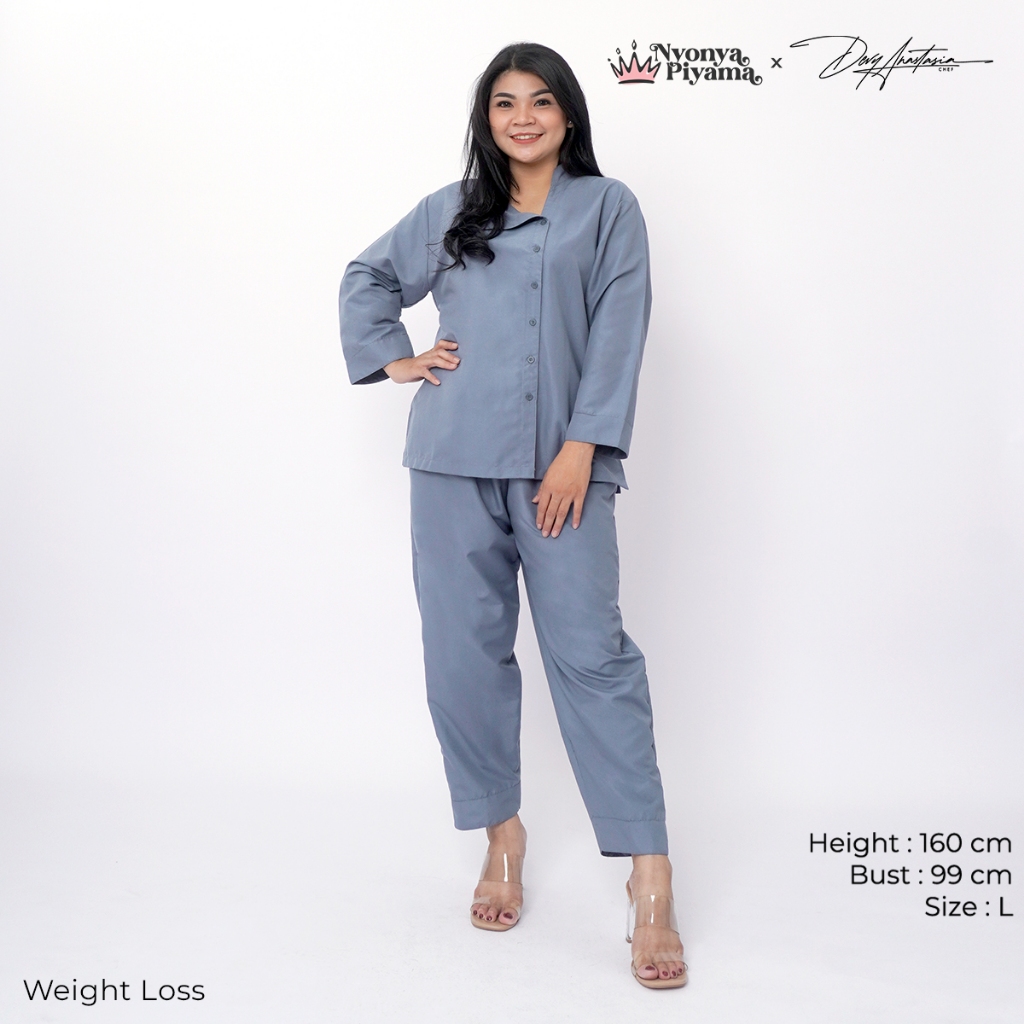 Jual Chef Pajamas Nyonya Piyama X Devy Anastasia Couple Set Baju ok / seragam (Weight Loss ...