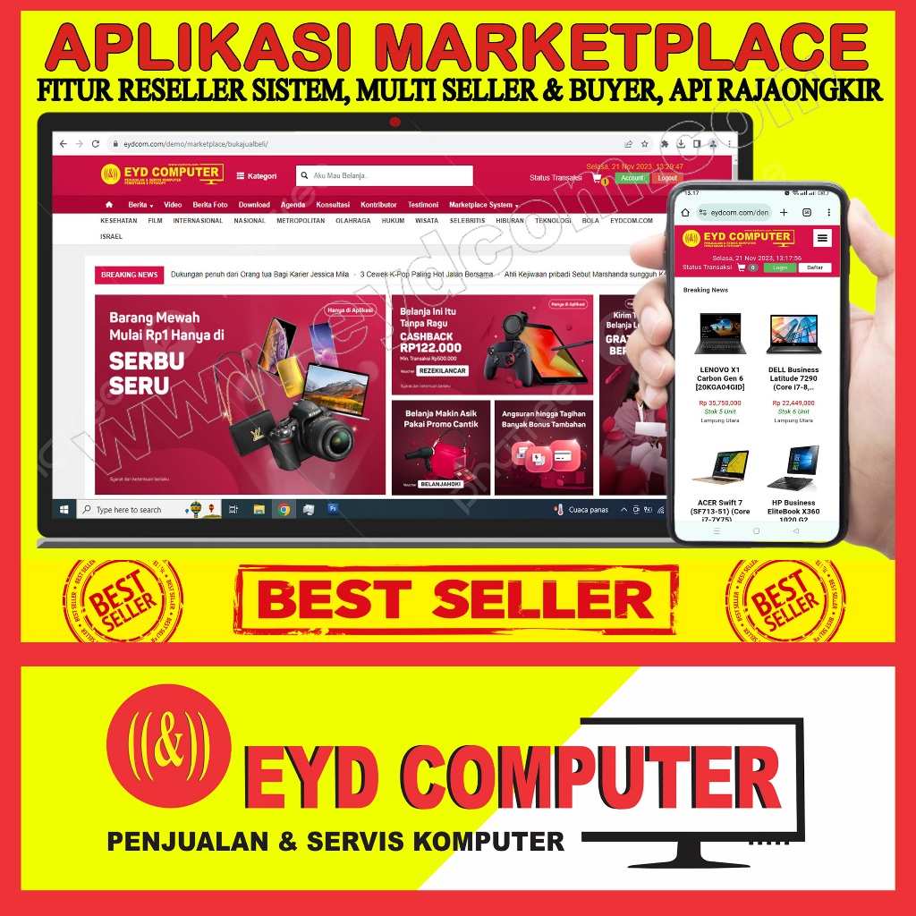 Jual SOURCE CODE APLIKASI MARKETPLACE BUKAJUALBELI TOKO ONLINE MULTI ...