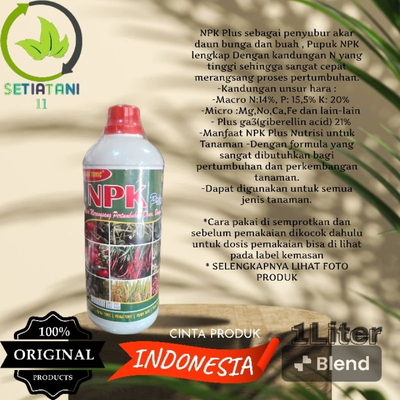Jual Npk Prima Plus Penyubur Akar Daun dan Bungah Kemasan 1liter | Shopee Indonesia
