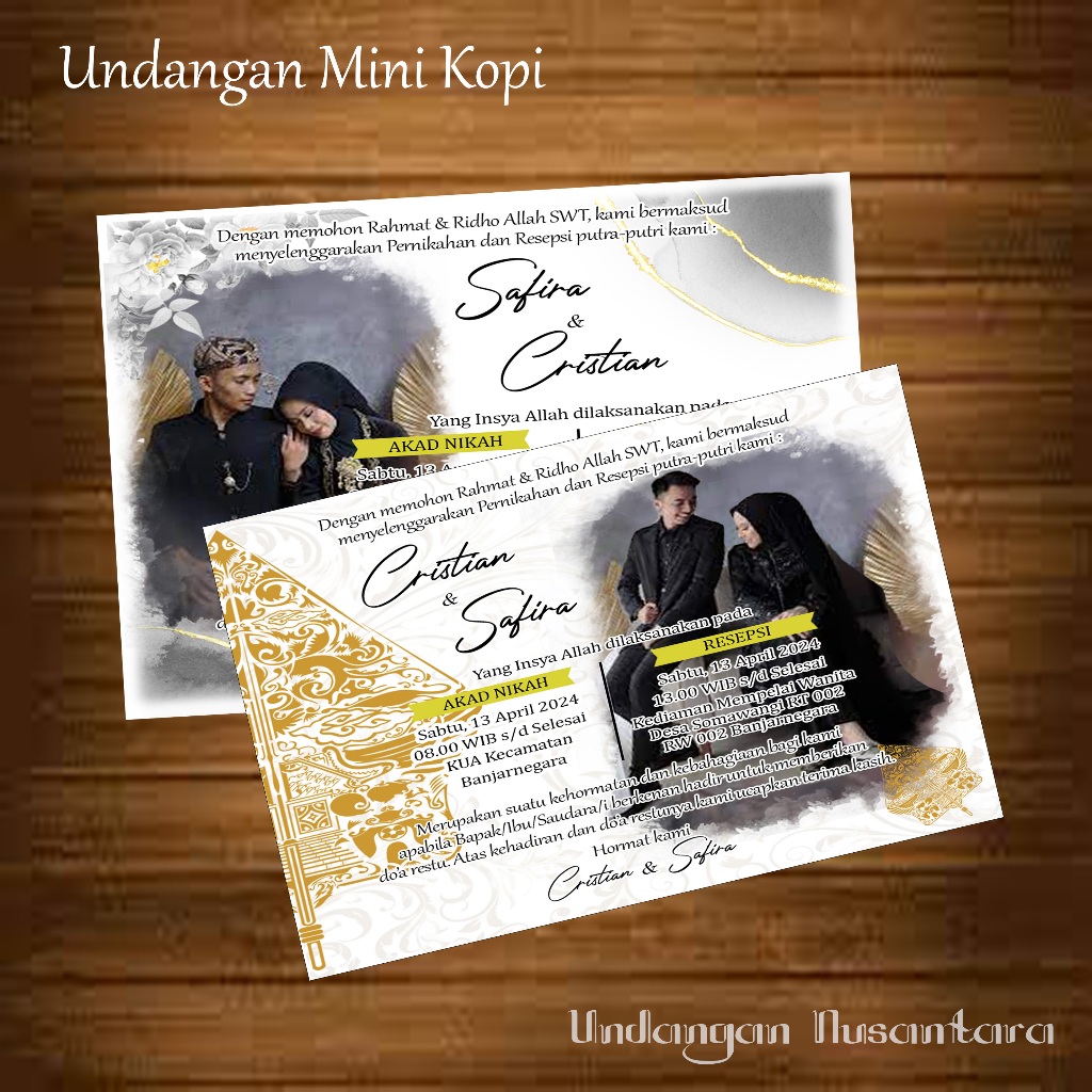 Jual Undangan Mini Kopi free foto | Shopee Indonesia