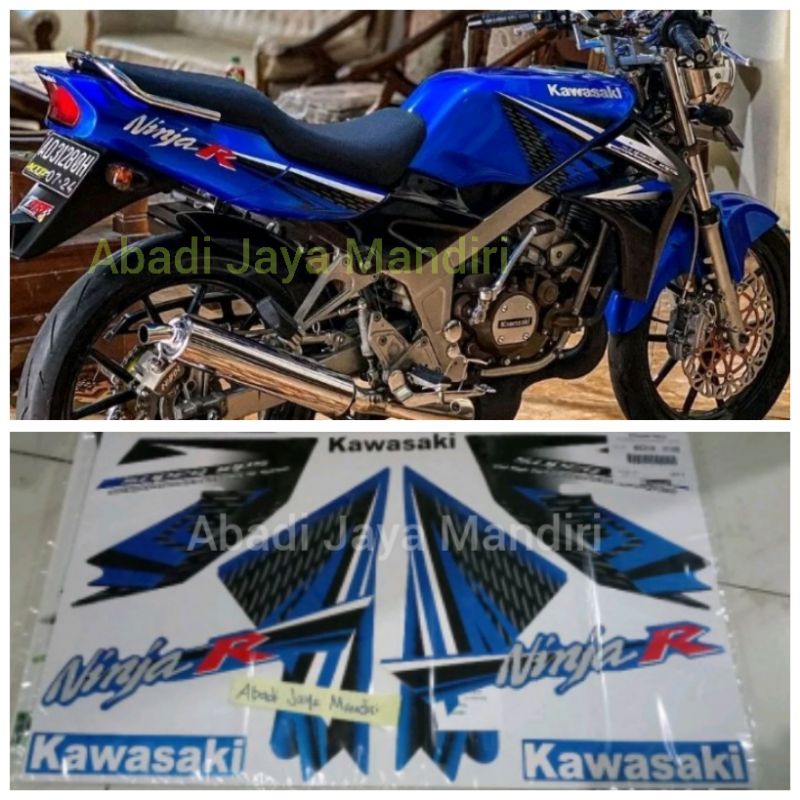 Jual Striping List Stiker Kawasaki Ninja R Biru Bukan Ss 2013 Asli ...