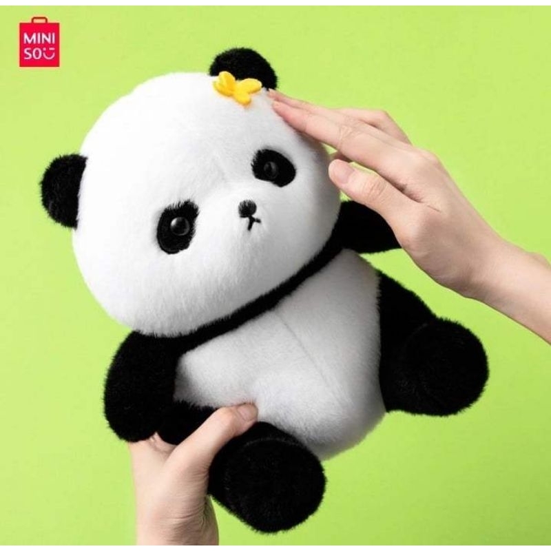 Jual Boneka Panda Lucu - MINISO China Panda Series Sitting Panda Plush ...