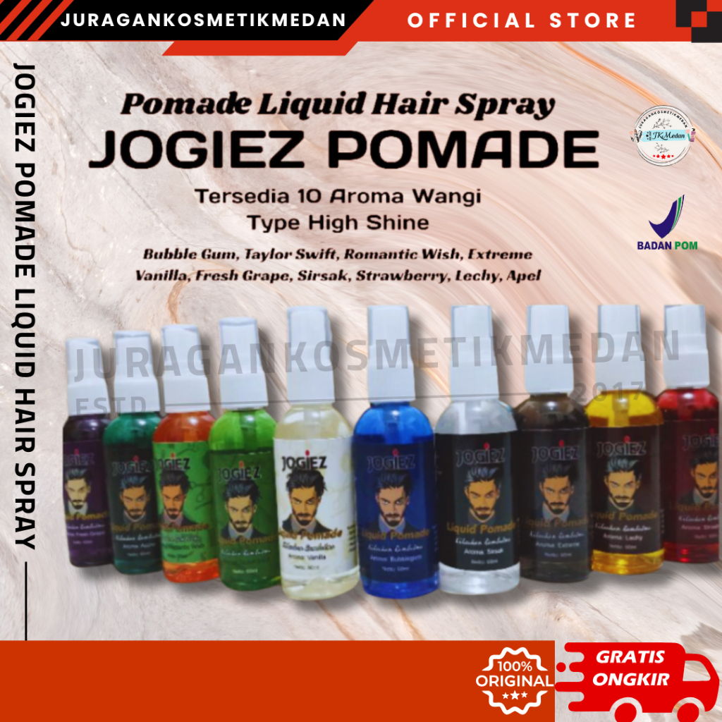 Jual POMADE CAIR POMADE SPRAY POMADE LIQUID OIL BASED JOGIEZ 60ML ...