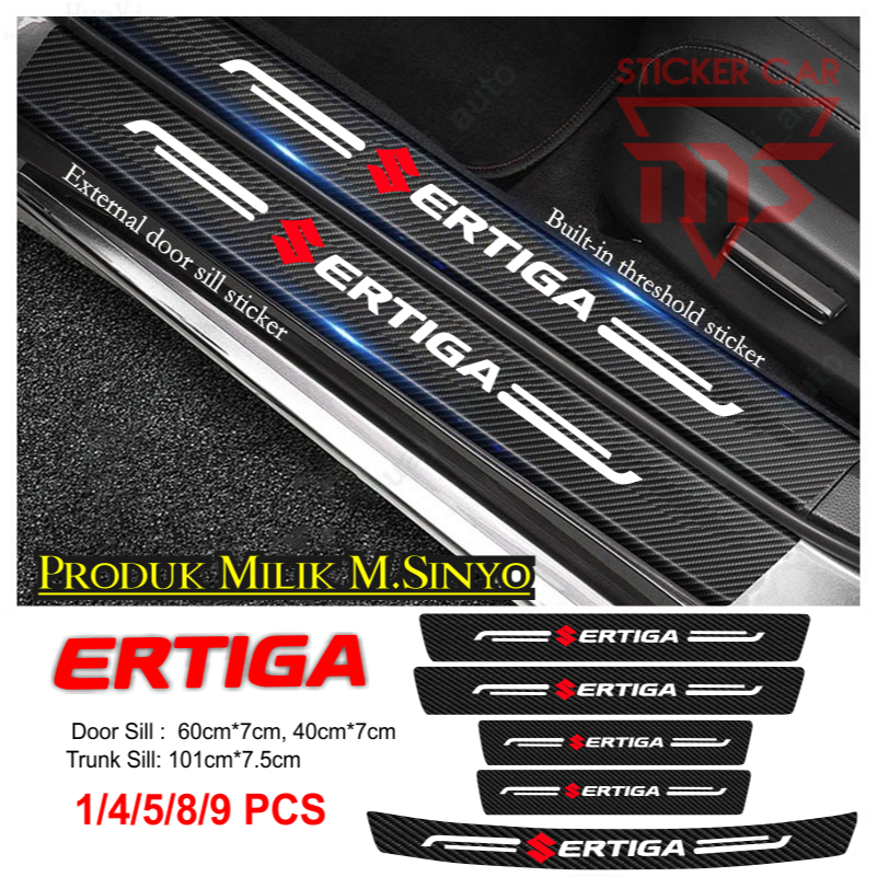 Jual STIKER STICKER MOBIL ERTIGA KARBON 3D SILLPLATE SILL PLATE ERTIGA ...