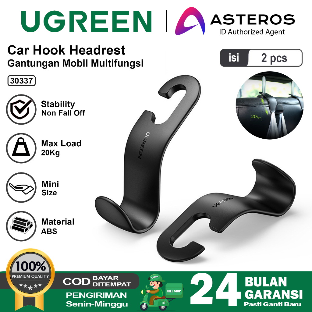 Jual UGREEN Car Seat Hanger Hook Headrest Backseat Gantungan Mobil ...